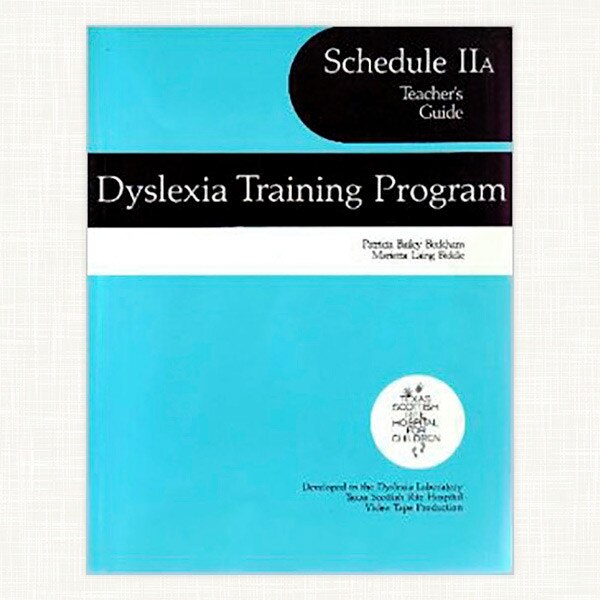 Dyslexia Training Program, Schedule IIA, Teacher's Guide